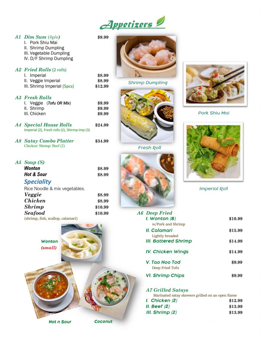 Menu – Fresh Rolls Restaurant
