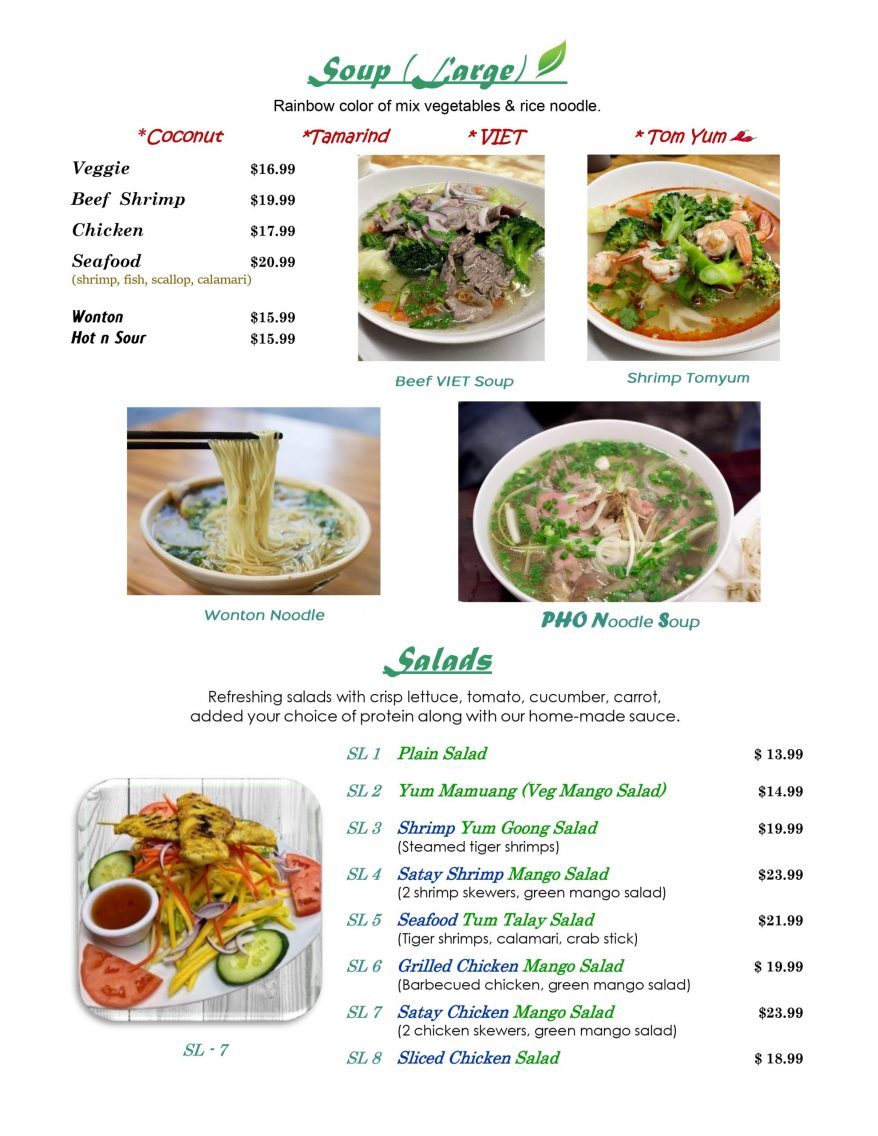 Menu – Fresh Rolls Restaurant